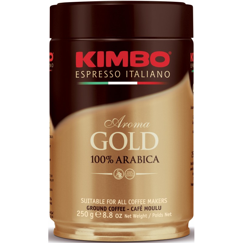 Cafea Macinata Kimbo Aroma Gold 100% Arabica Cutie Metalica 250g Cafea ...