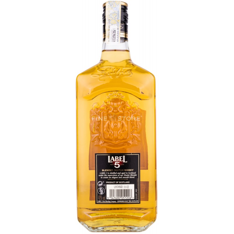 Label 5 Classic Black Cu 2 Pahare 0.7L Whisky Blended Whisky | FineStore