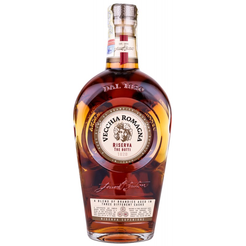 Vecchia Romagna Riserva Tre Botti 0.7L Brandy | FineStore