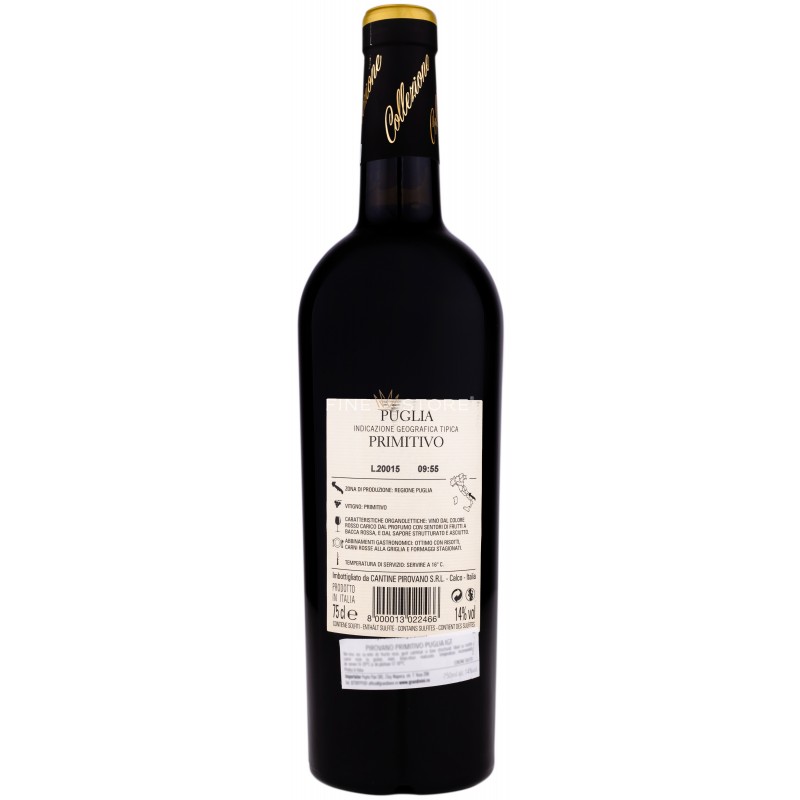 Pirovano Collezione Beatrice Primitivo 0.75L Vin Italia | FineStore
