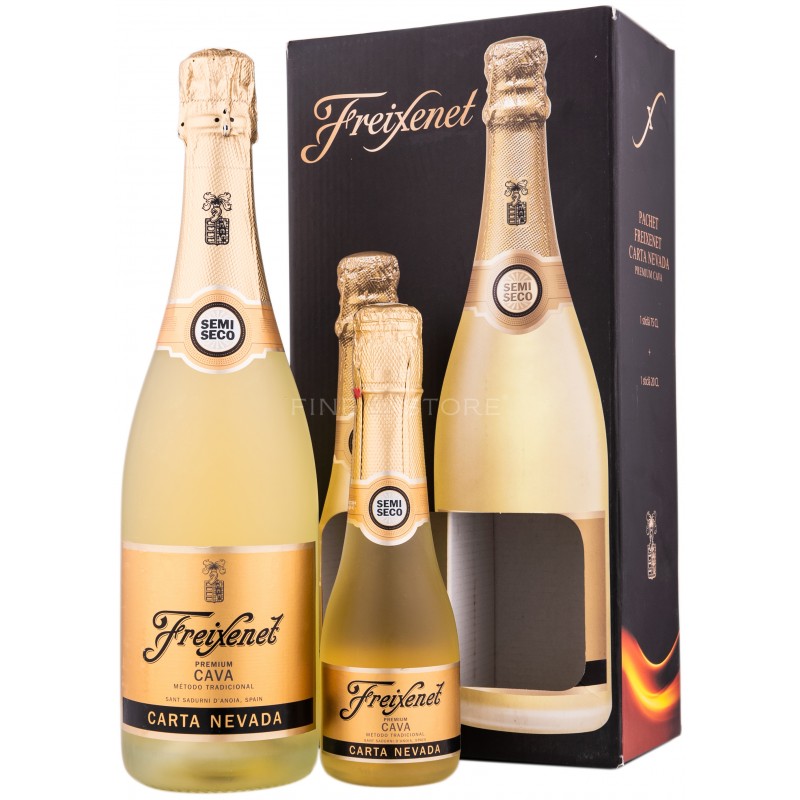 Freixenet Carta Nevada Semi Seco cu Miniatura 0.2L + 0.75L Vin Spumant ...