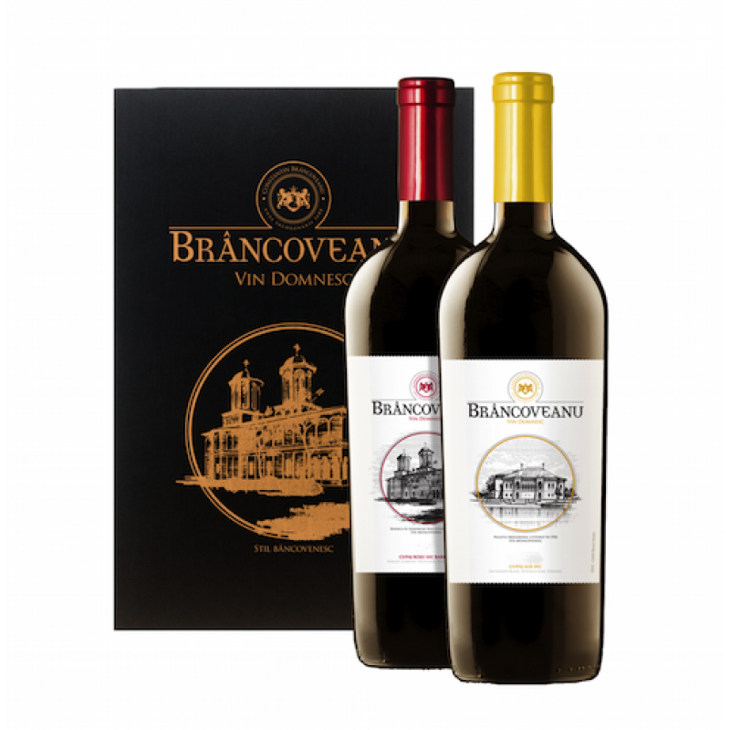 Brancoveanu Vin Domnesc Set in Carte Rosu si Alb 0.75L Vin Romania ...